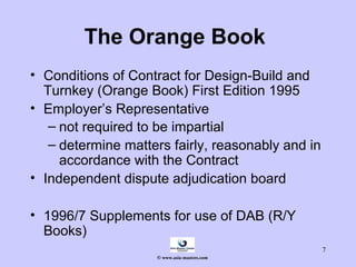 An Overview of the FIDIC FORMS OF CONTRACT and Contracts Committee ...
