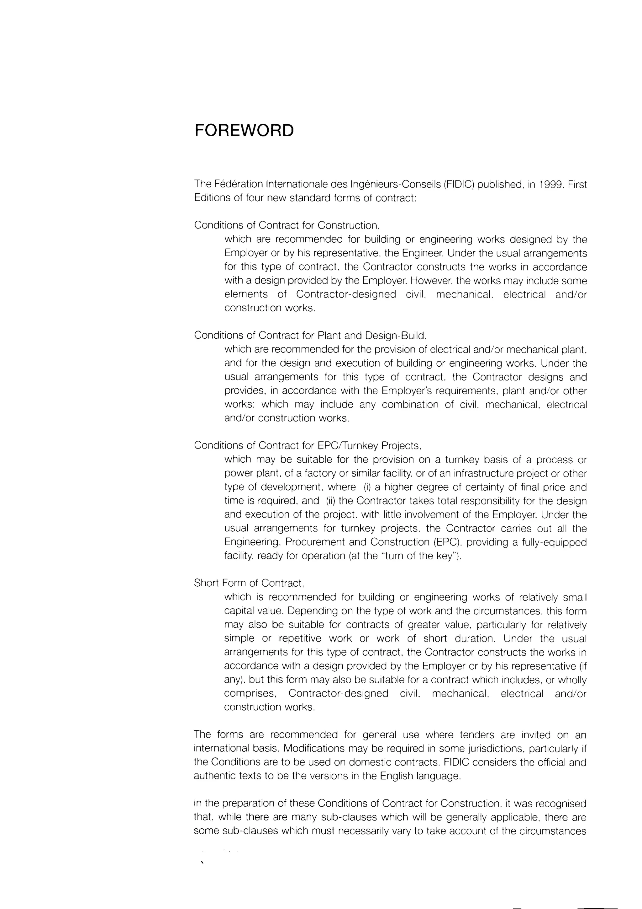 Fidic 1999 Red Book Pdf