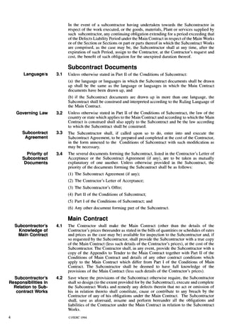Fidic conditions of subcontract agreement | PDF