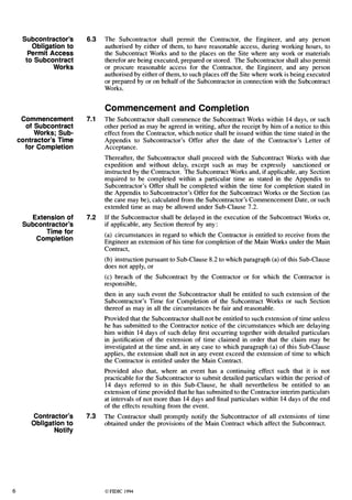 Fidic conditions of subcontract agreement | PDF