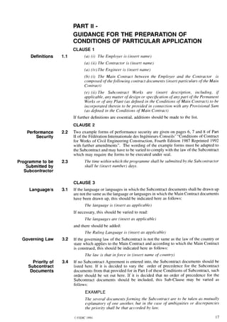 Fidic conditions of subcontract agreement | PDF