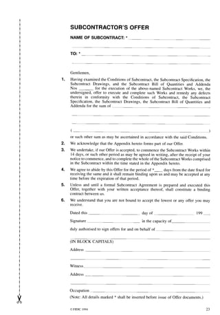 Fidic conditions of subcontract agreement | PDF