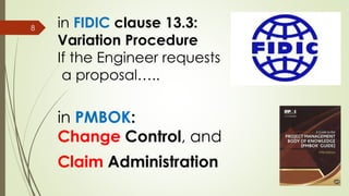 FIDIC variation, claim & dispute - CYLFEx workshop | PDF