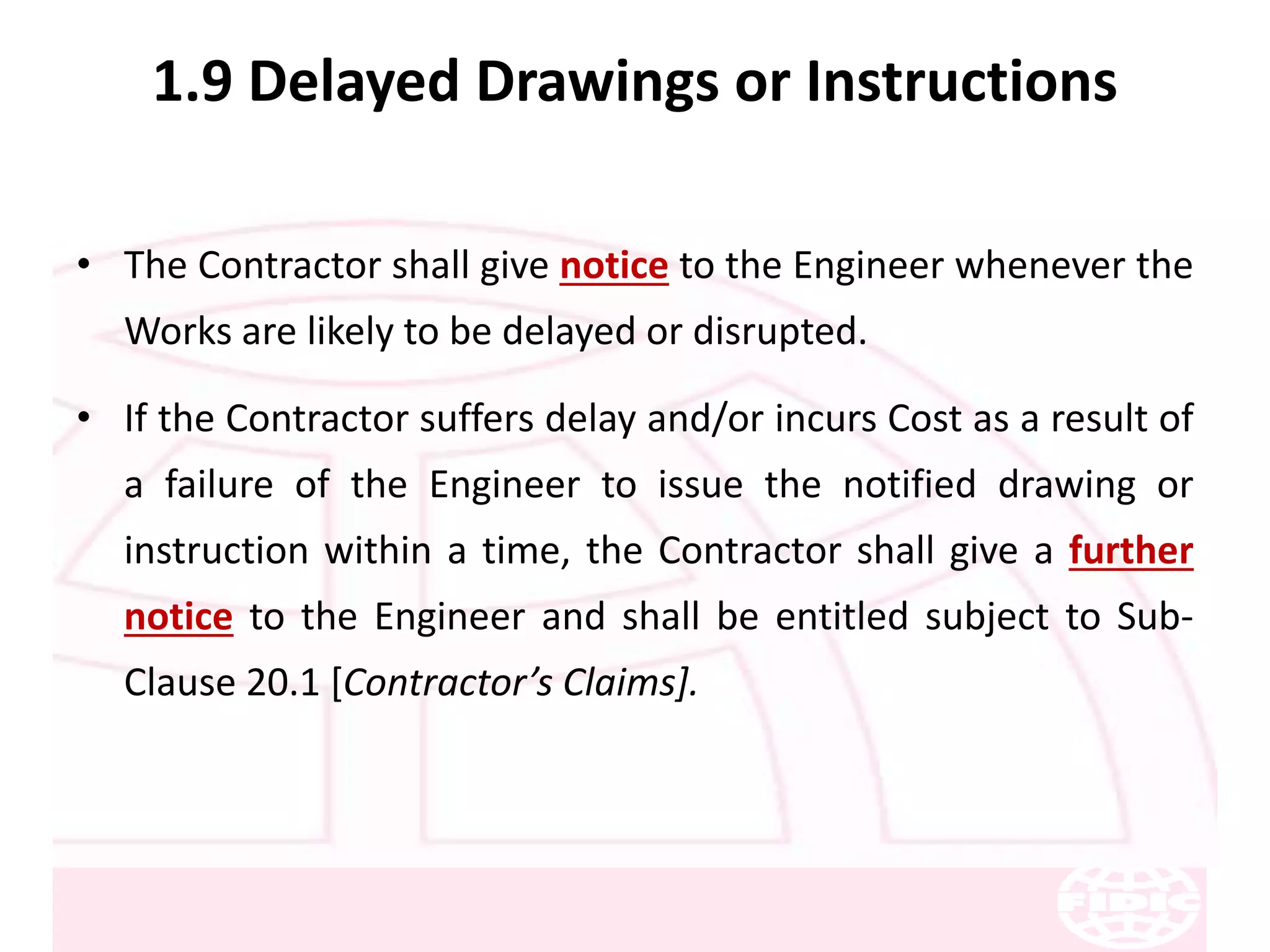 Fidic conditions of contract presentation | PPTX