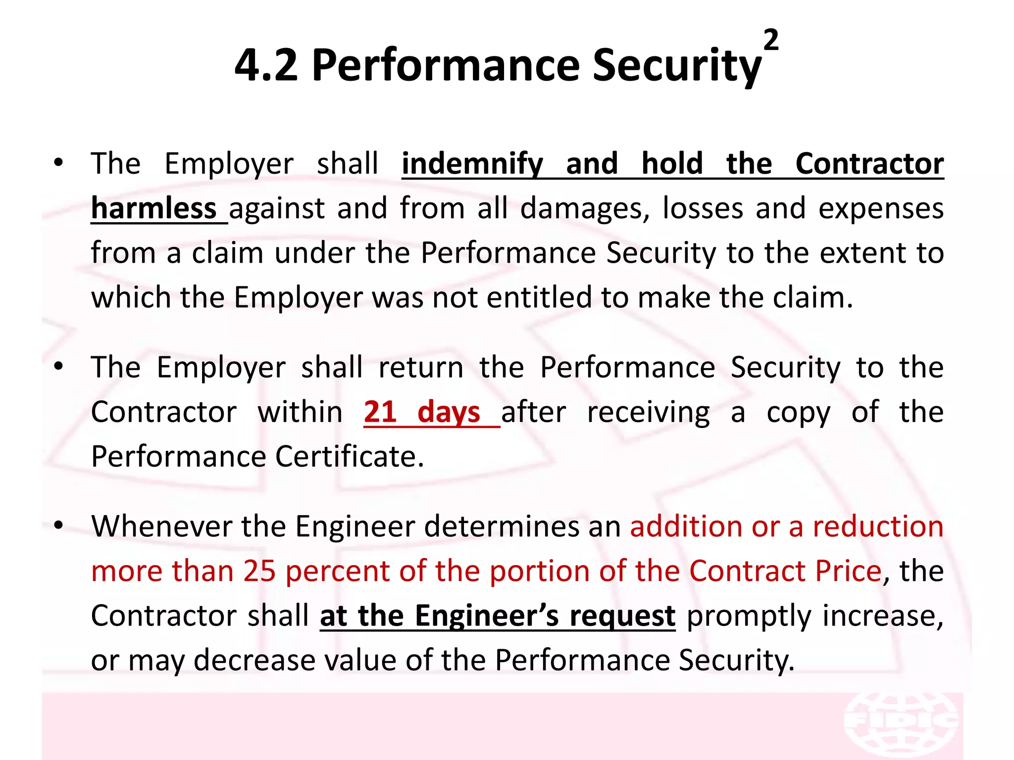 Fidic conditions of contract presentation | PPTX