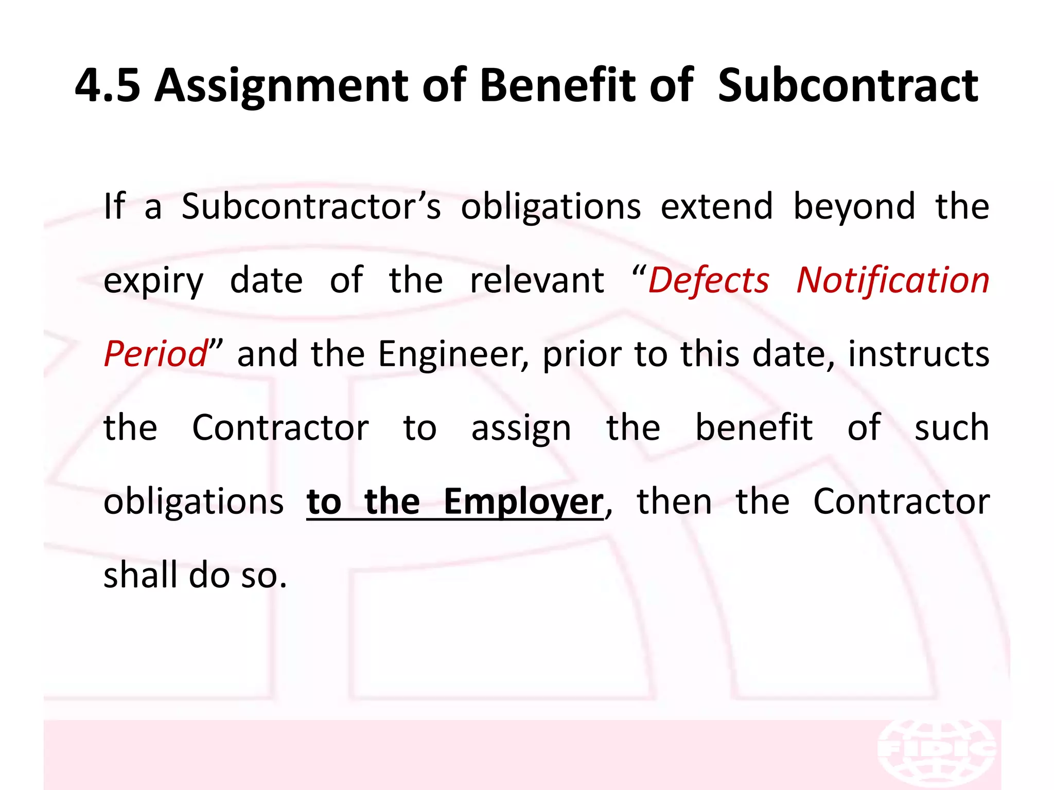 Fidic conditions of contract presentation | PPTX