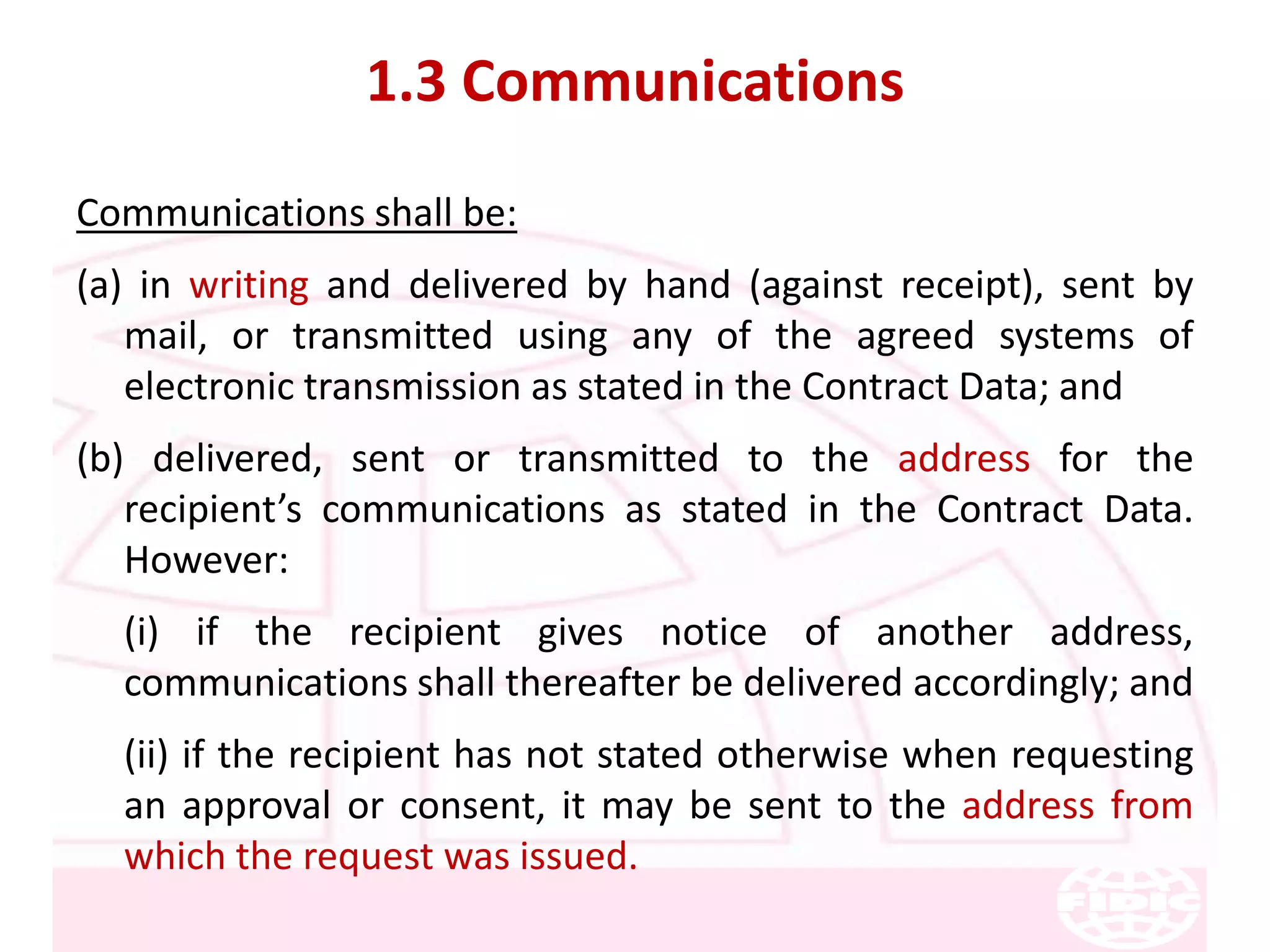 Fidic conditions of contract presentation | PPTX