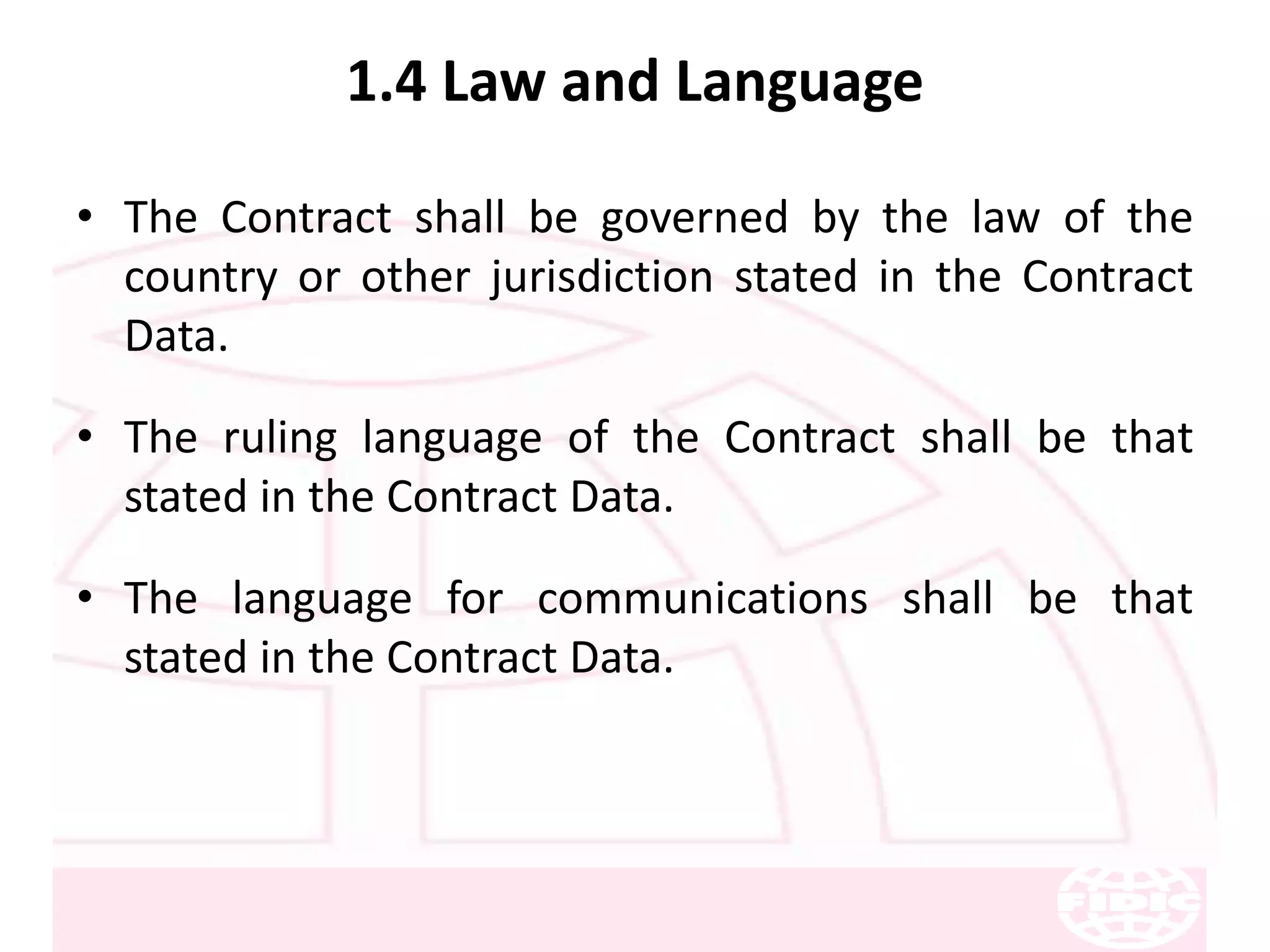 Fidic conditions of contract presentation | PPTX