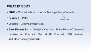 Fidic Form of Contract. | PPTX