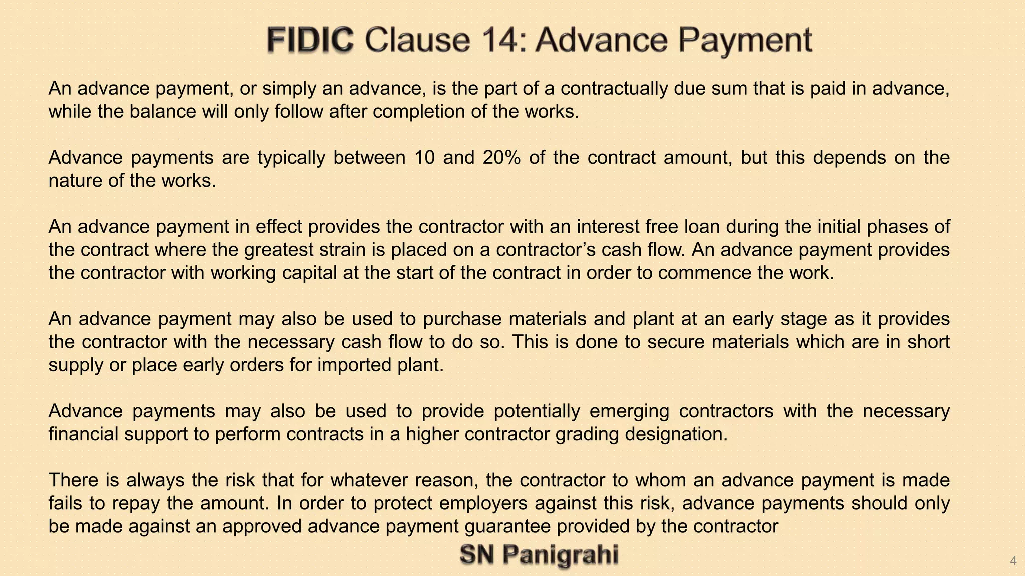 # FIDIC Payment Flow Charts # By SN Panigrahi | PPTX