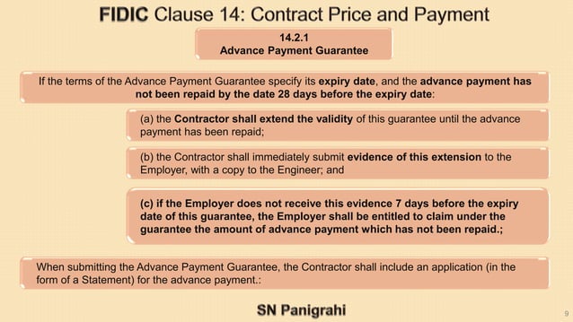 # FIDIC Payment Flow Charts # By SN Panigrahi | PPTX
