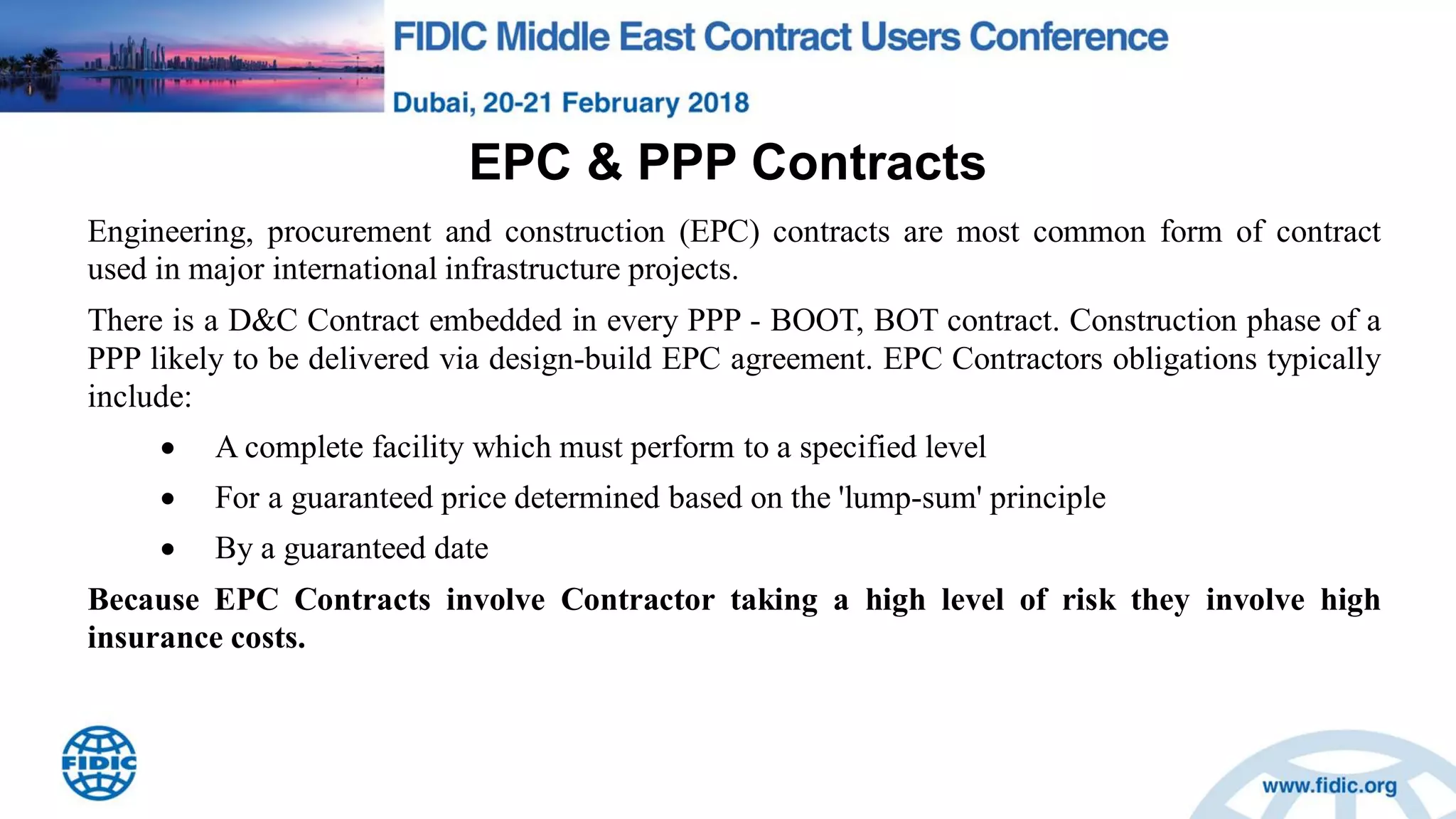 FIDIC 2017 Yellow and Silver in EPC and PPP Contracts | PDF