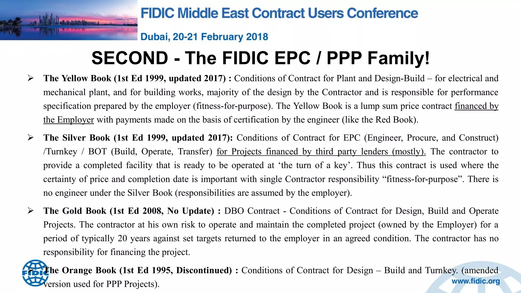 FIDIC 2017 Yellow and Silver in EPC and PPP Contracts | PDF