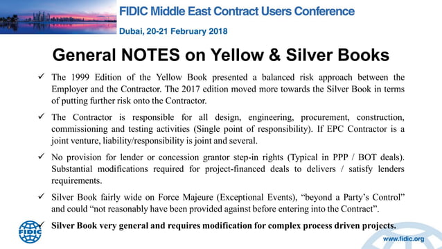 FIDIC 2017 Yellow and Silver in EPC and PPP Contracts | PDF | Business ...