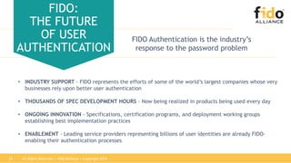 FIDO and the Future of User Authentication | PPT