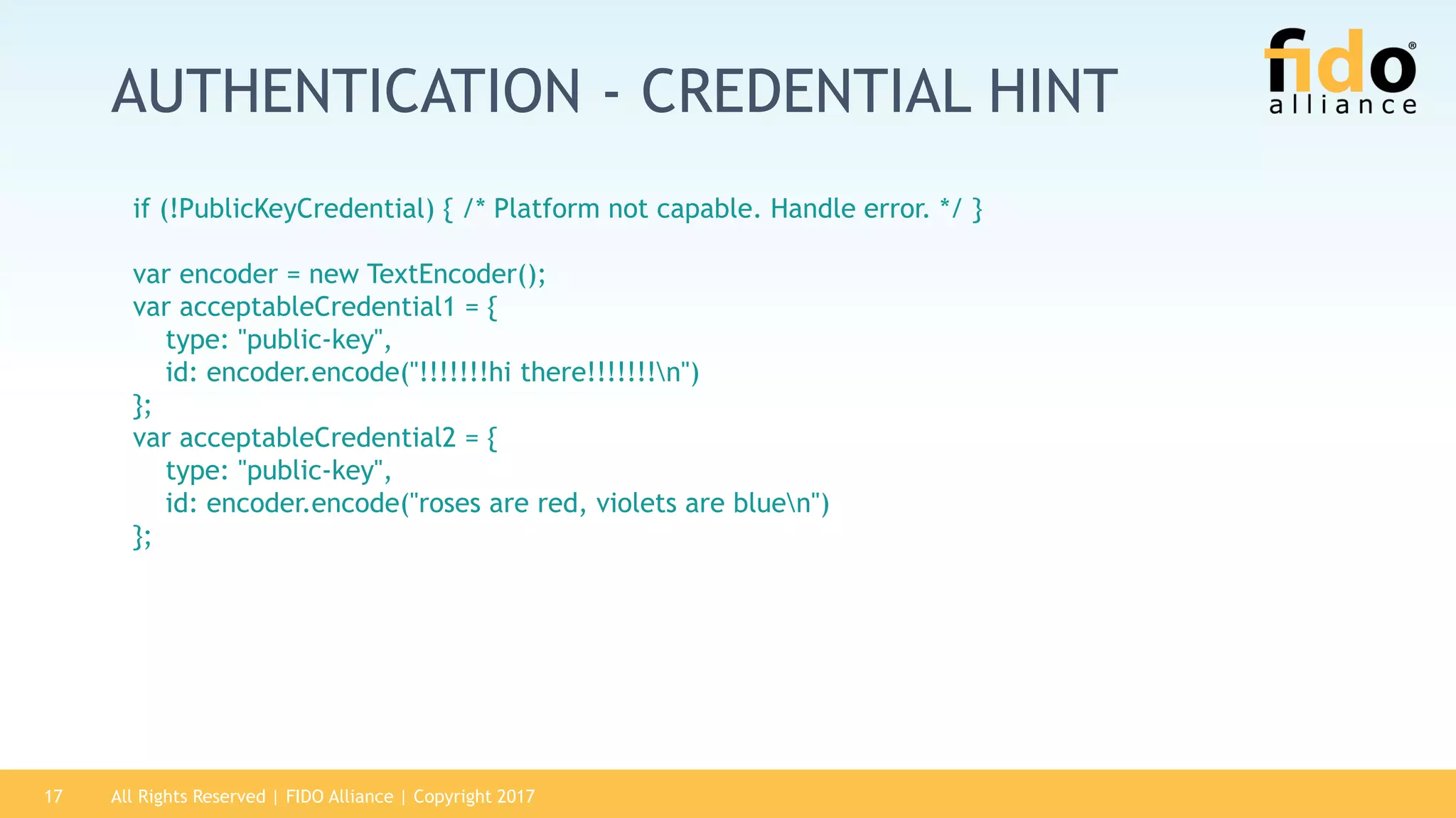 FIDO2 Specifications Overview | PPT