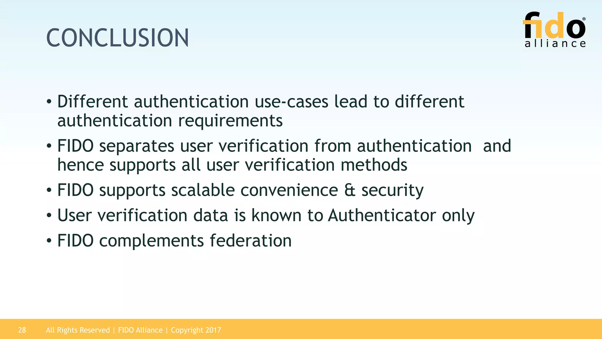 FIDO2 Specifications Overview | PPT