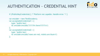 FIDO2 Specifications Overview | PPT | Free Download