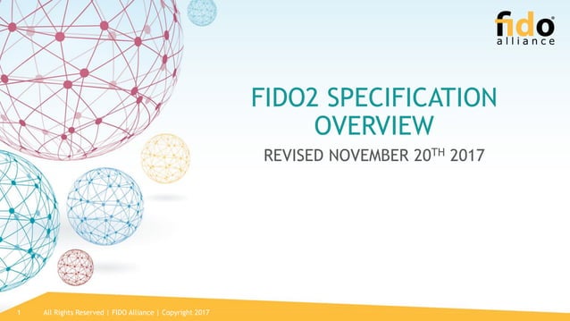 FIDO2 Specifications Overview | PPT