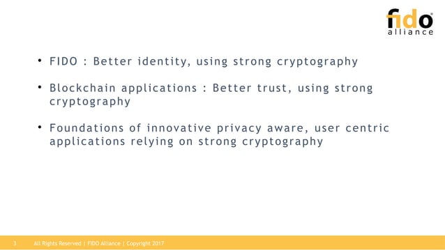 FIDO Authentication & Blockchain | PPT