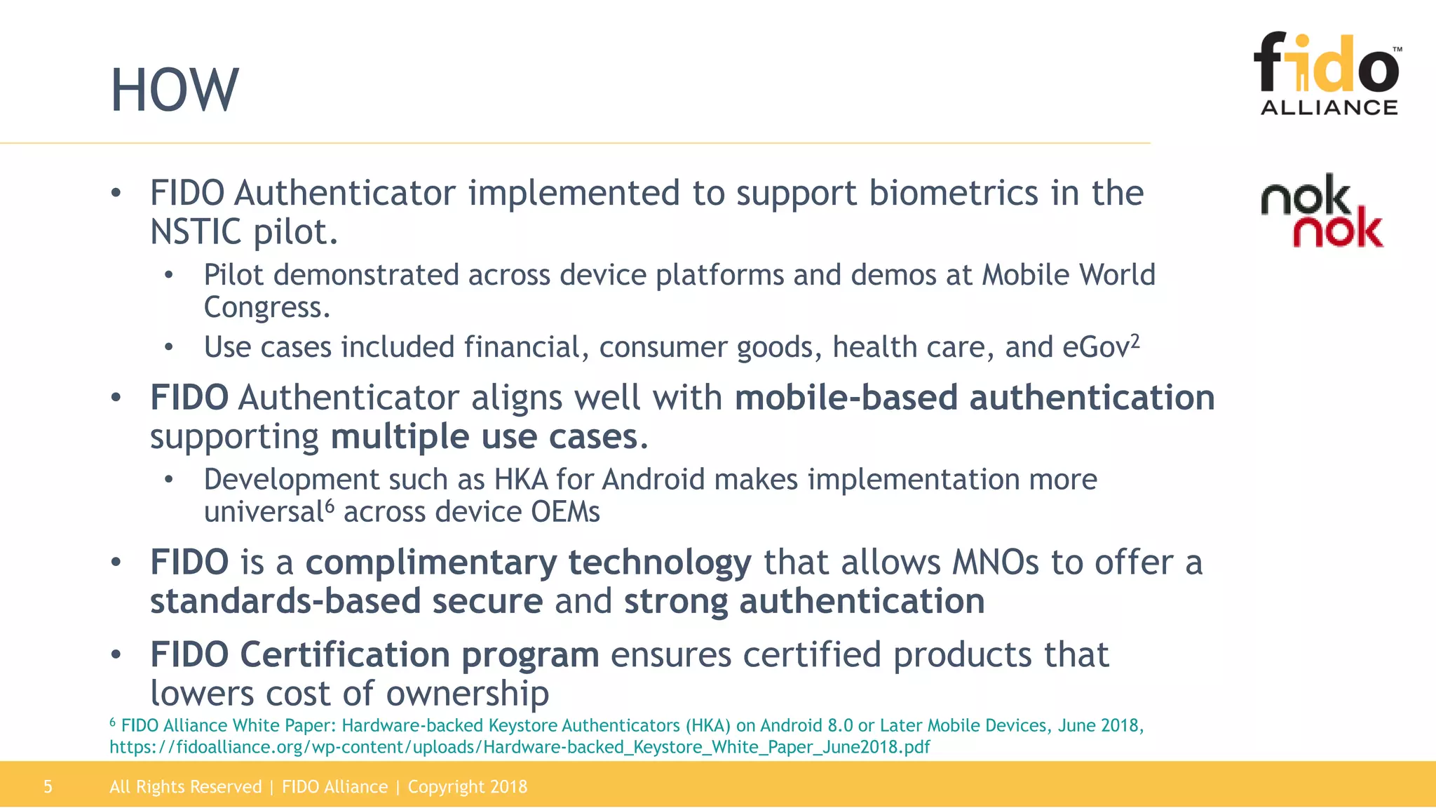 FIDO Authentication in a Mobile Network | PPT