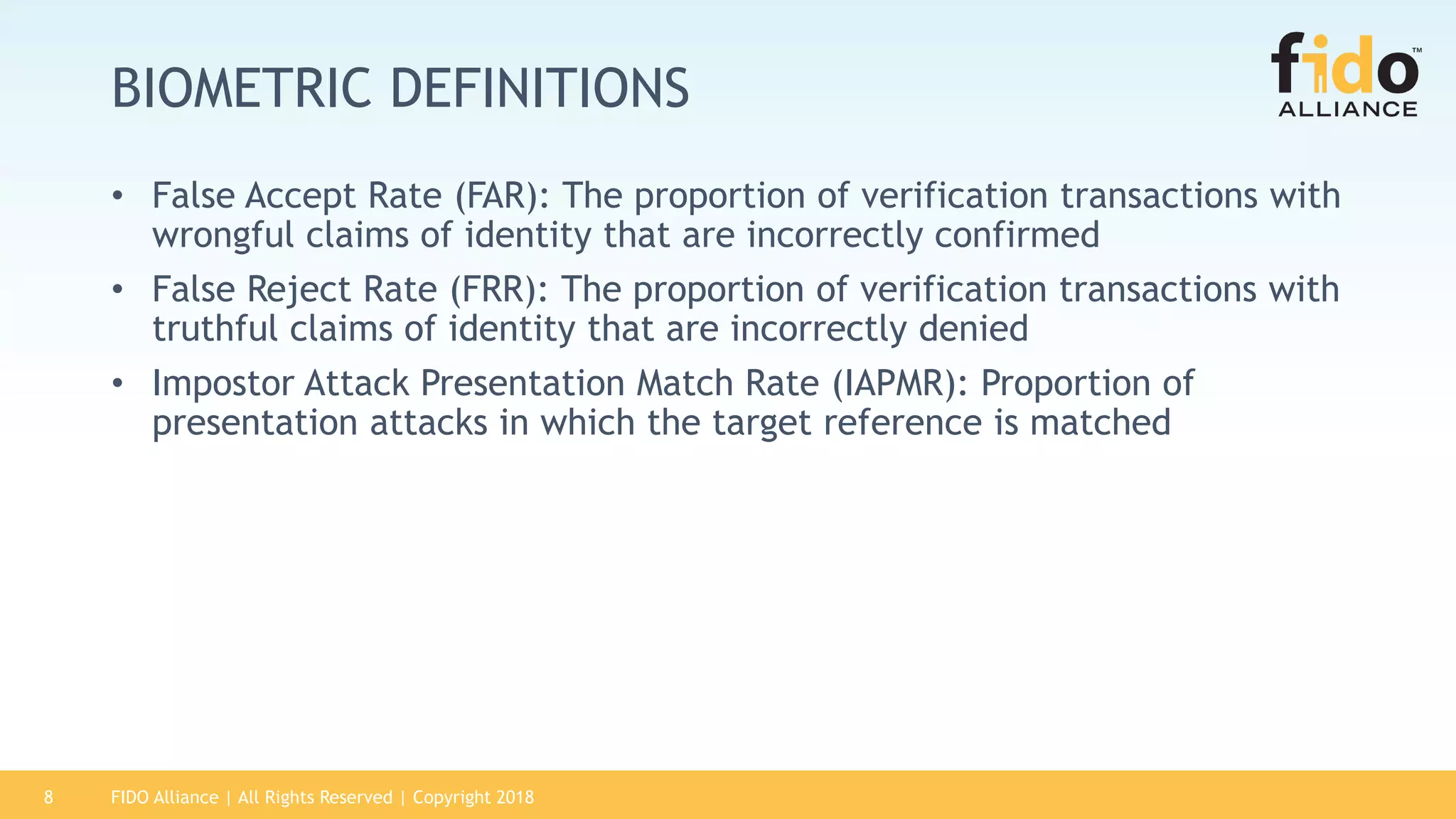 FIDO Biometric Certification Program | PDF
