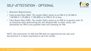 FIDO Biometric Certification Program | PDF