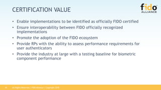 FIDO Certified Program: The Value of Certification | PDF