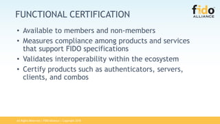 FIDO Certified Program: The Value of Certification | PDF