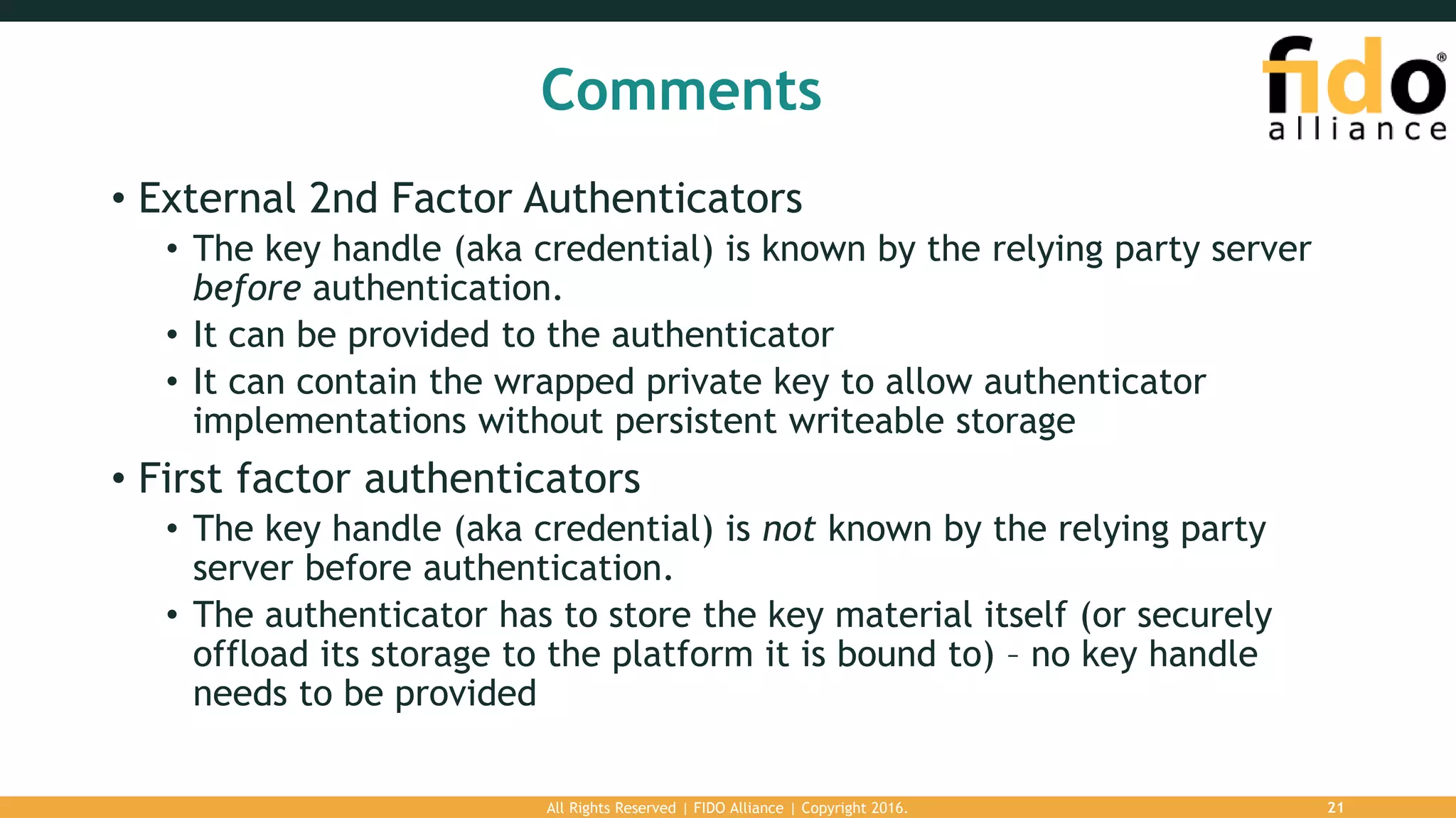 FIDO Specifications Overview | PPTX