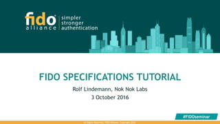 FIDO Specifications Overview | PPTX