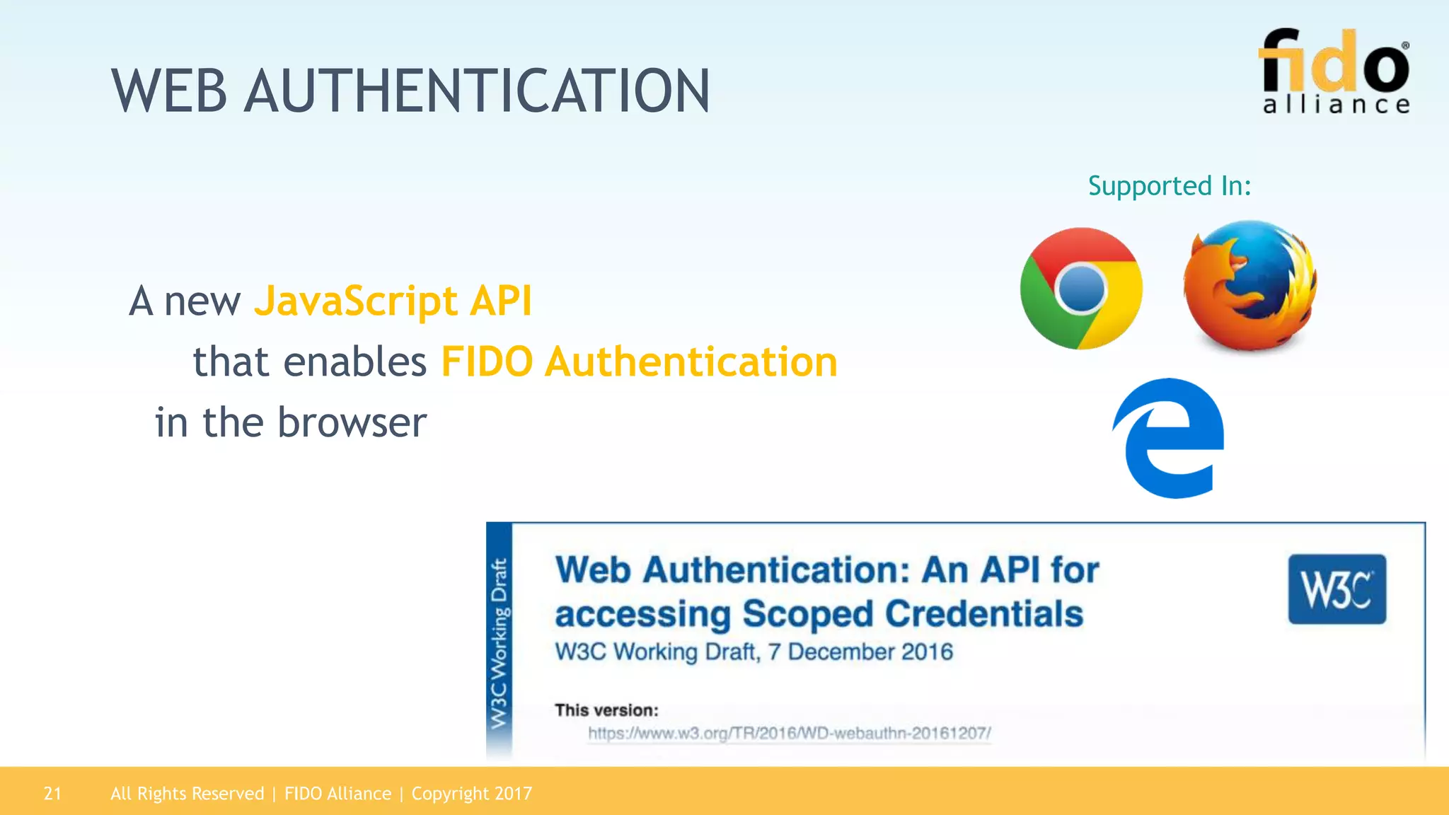 FIDO Technical Specifications Overview | PDF