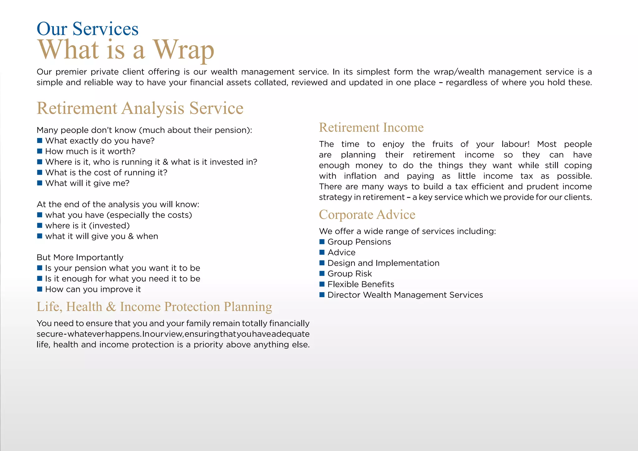 Fidra wealth management brochure | PDF