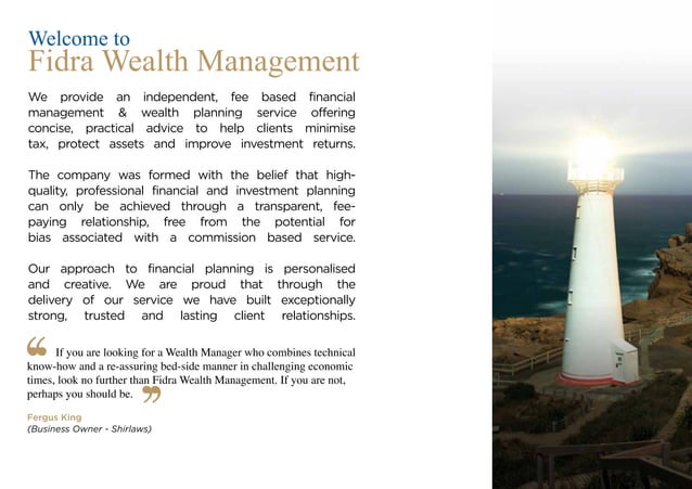 Fidra wealth management brochure | PPT