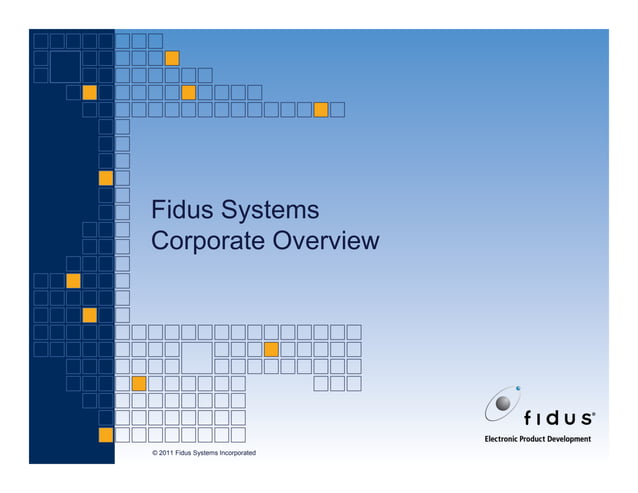 Fidus Corporate Presentation | PDF | Computing | Technology & Computing