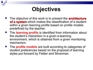 Classification of learning profile based on categories of student ...