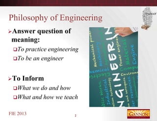 Epistemology and the Foundations of Engineering | PPTX