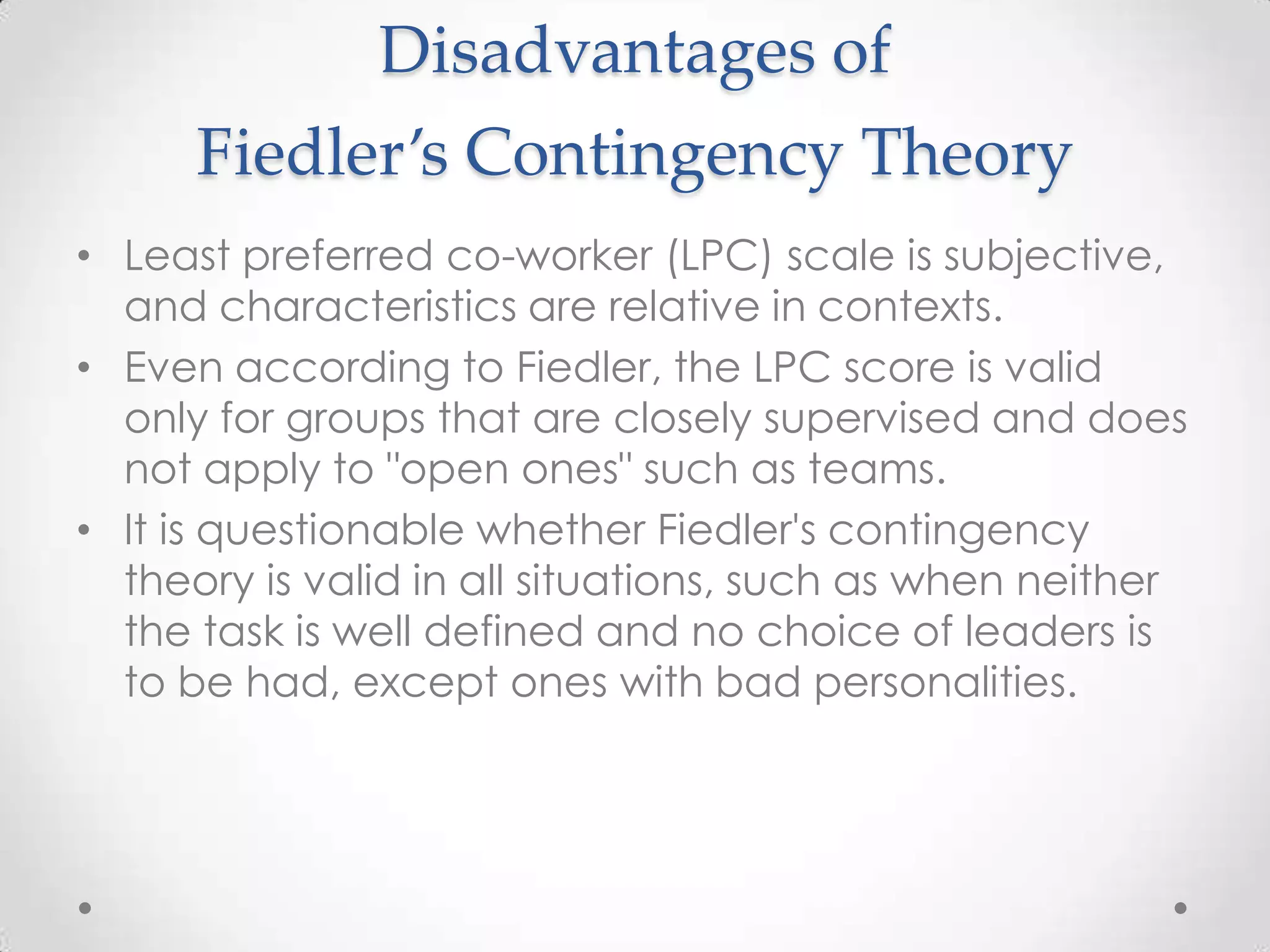 Fiedler’s Theory | PPTX