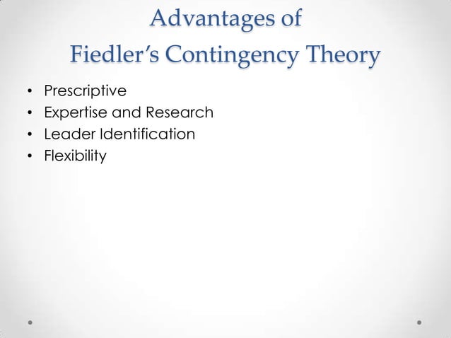Fiedler’s Theory | PPT