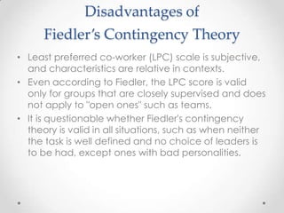 Fiedler’s Theory | PPTX