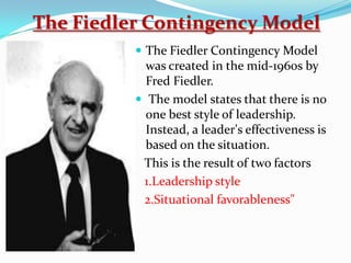 Fiedler's contingency model | PPTX