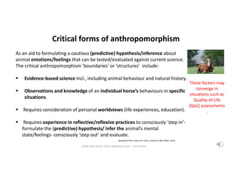 #futurehorse project. Is there a role for anthropomorphism in ...