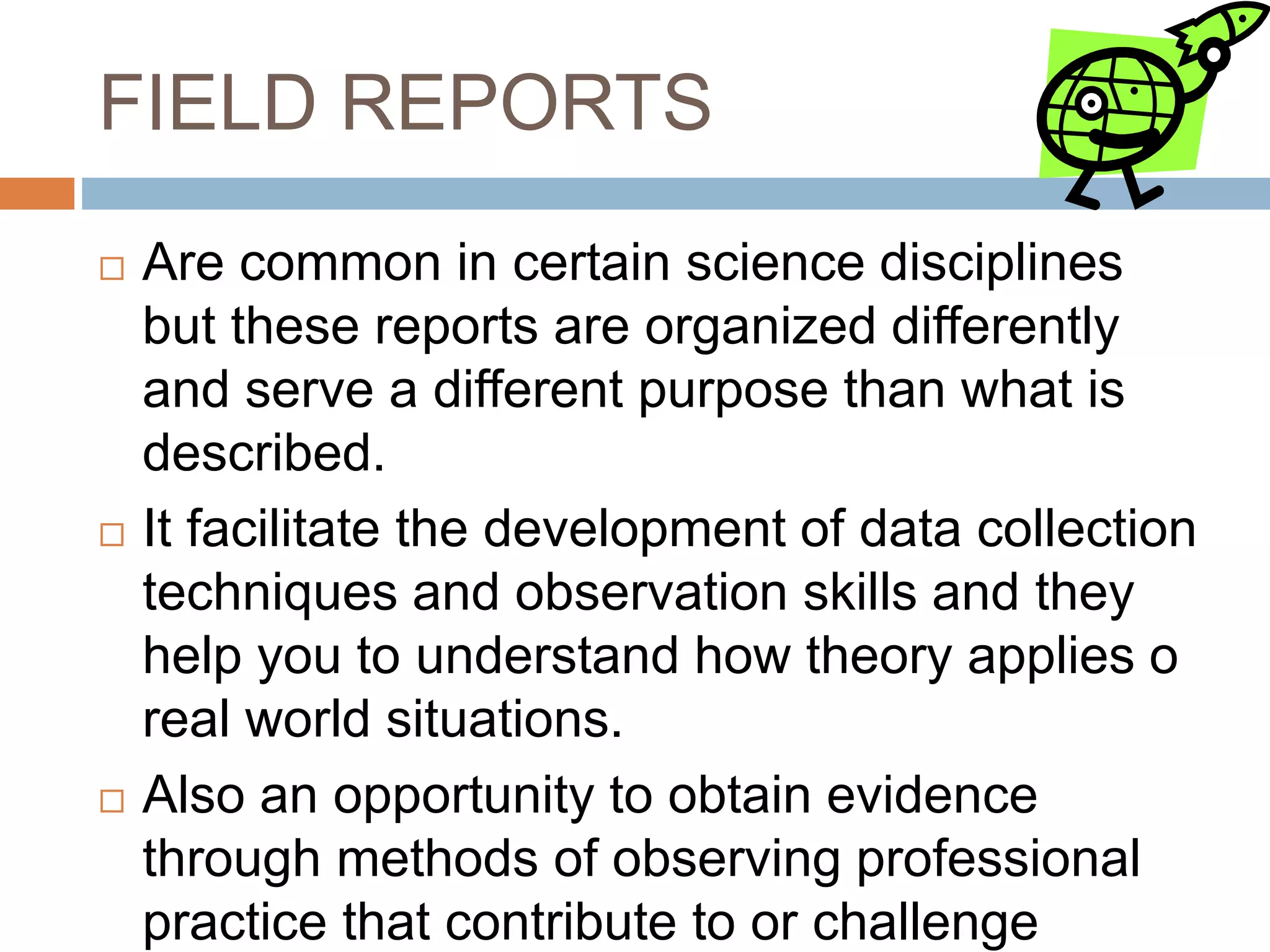 field-reports.ppt