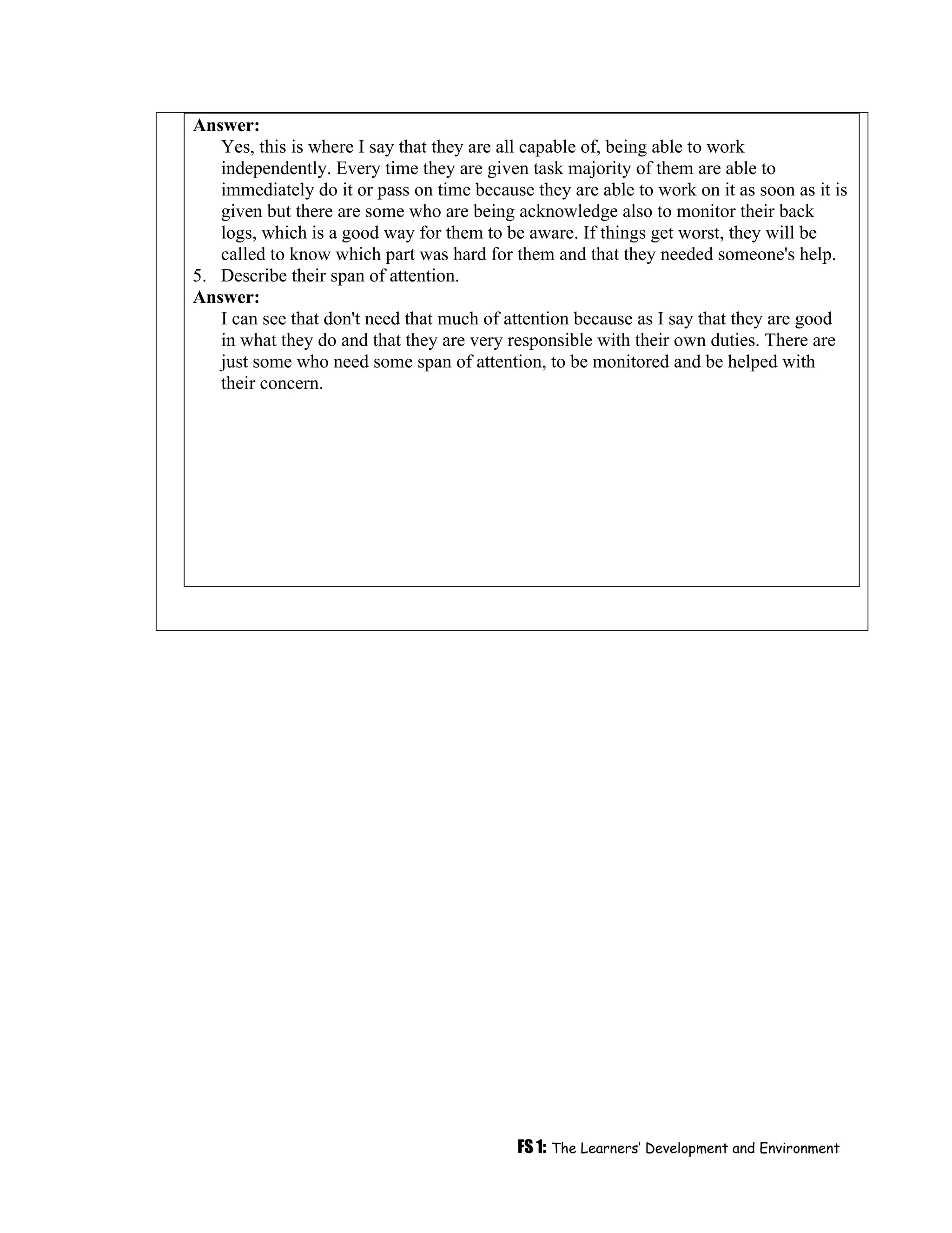 FIELD-STUDY -1 The Learners’ Development and Environment | DOCX