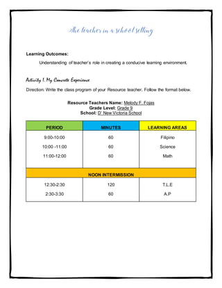 Field study-6-learning-episode-3 | PDF