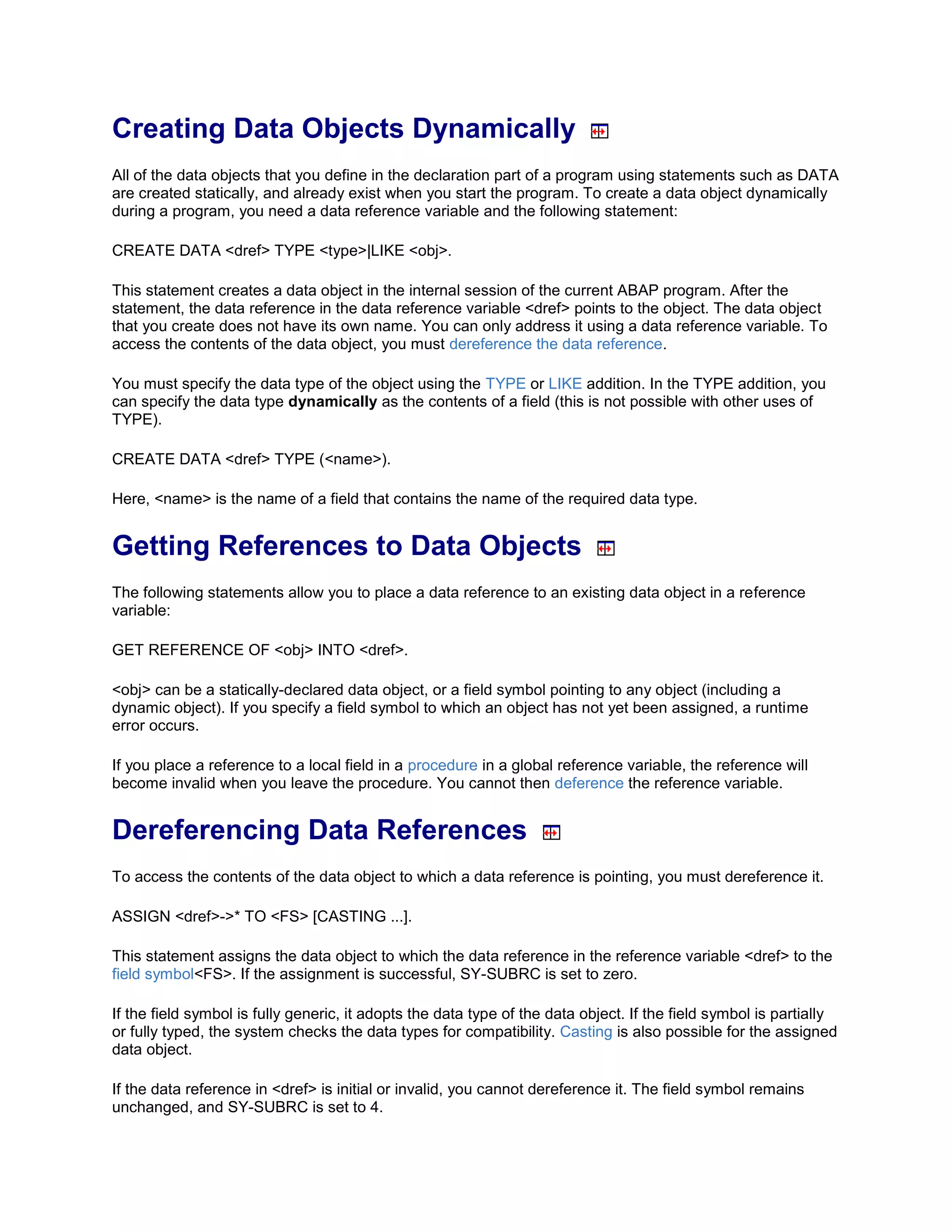 Field symbols | DOCX