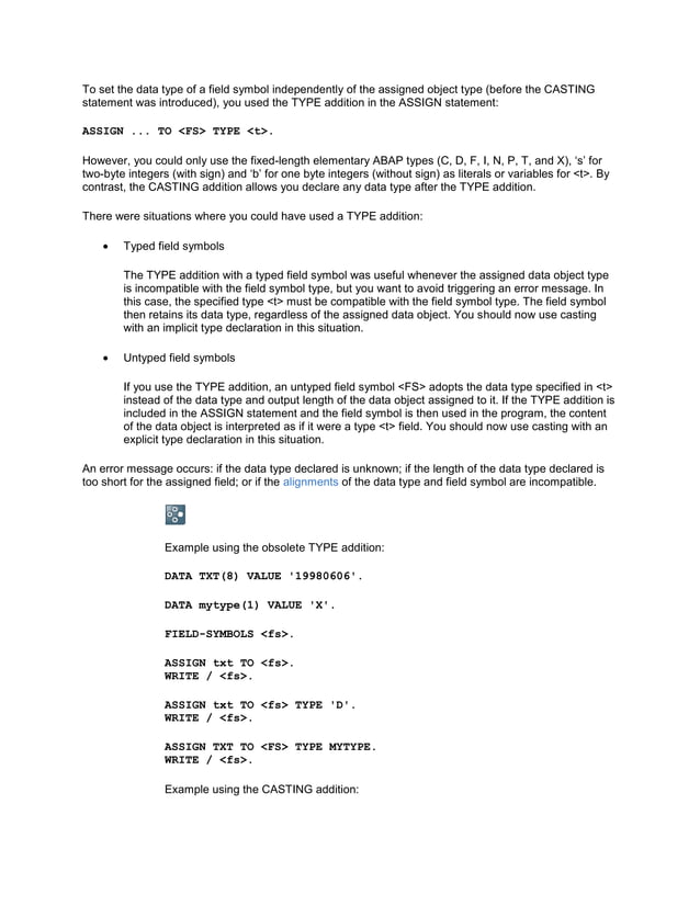 Field symbols | DOCX