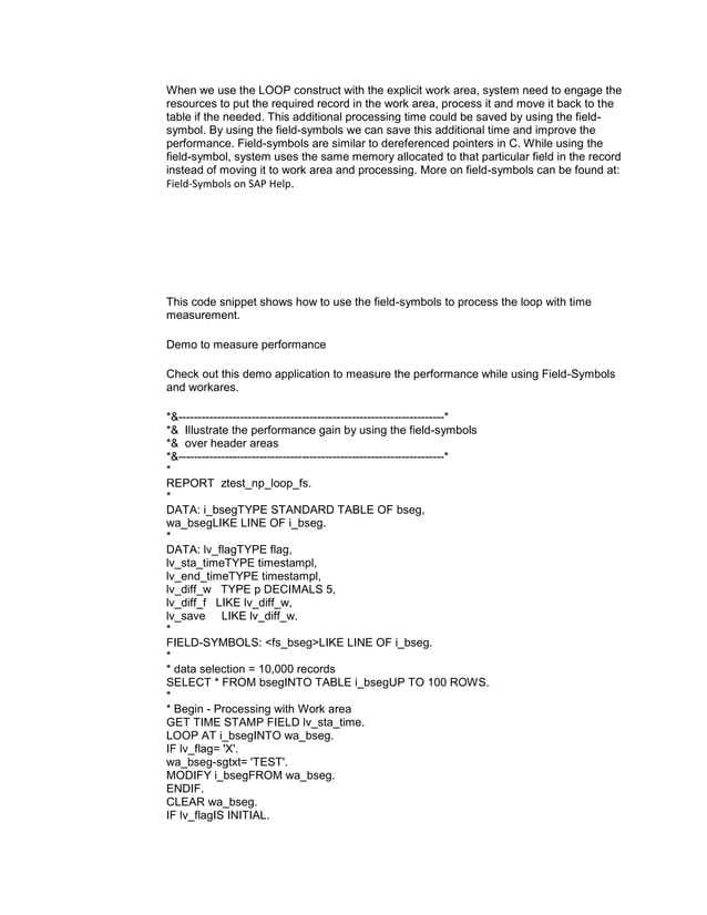 Field symbols | DOCX