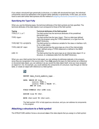 Field symbols | DOCX