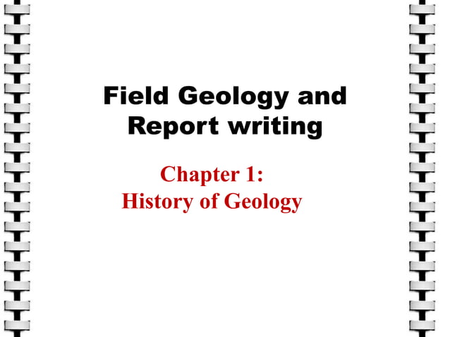 Field work in geology courses by different science | PPT